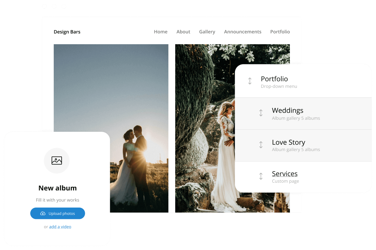 Wfolio – a website builder and cloud drive for photographers.